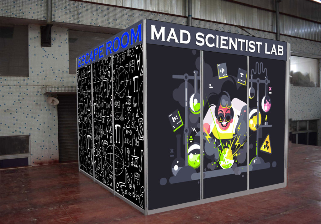 Mad Scientist escape room - mobile escape room hire